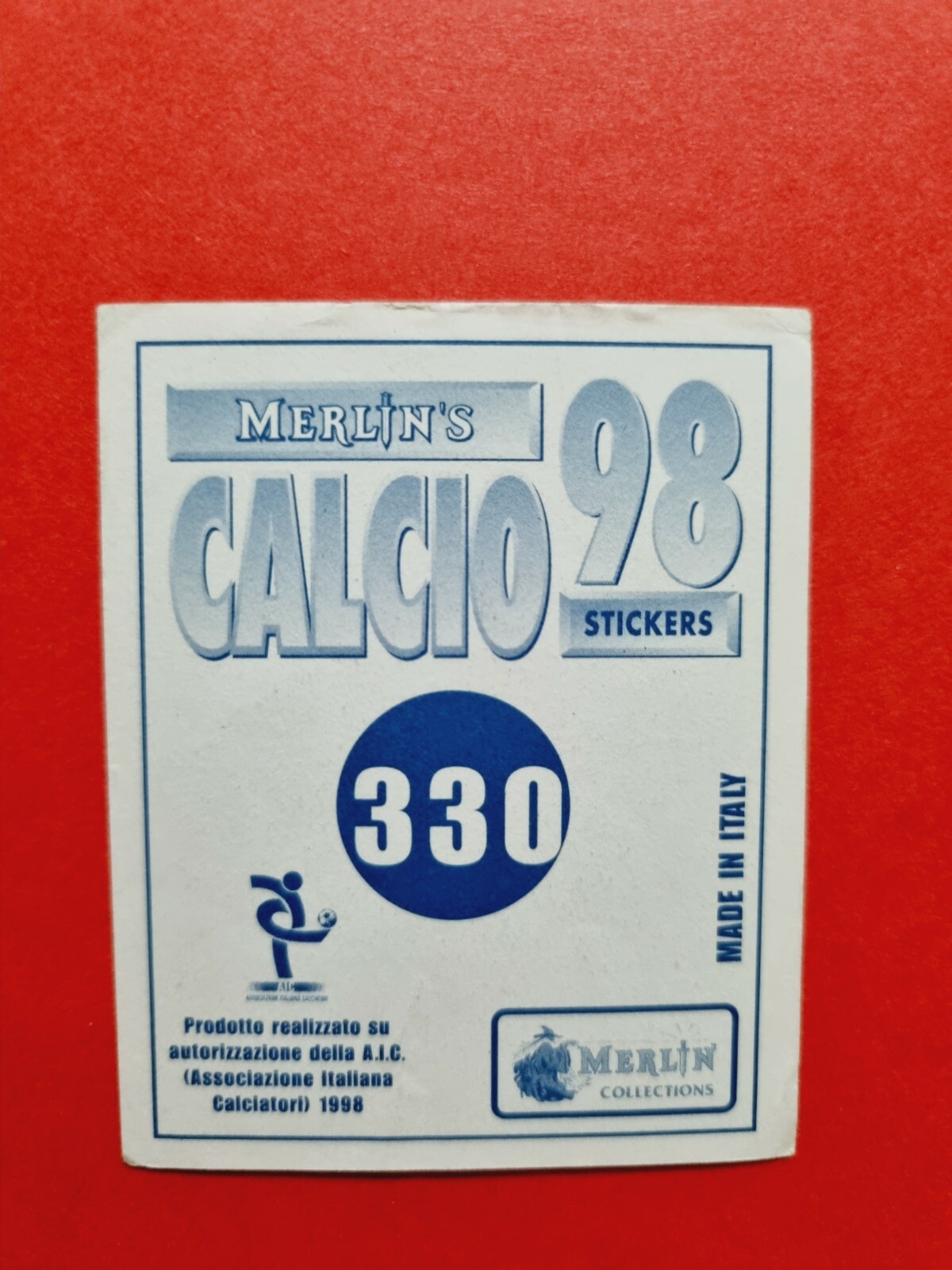 FIGURINA 330 MICHAEL KONSEL ROMA ALBUM CALCIO 98 MERLIN COLLECTIONS ...