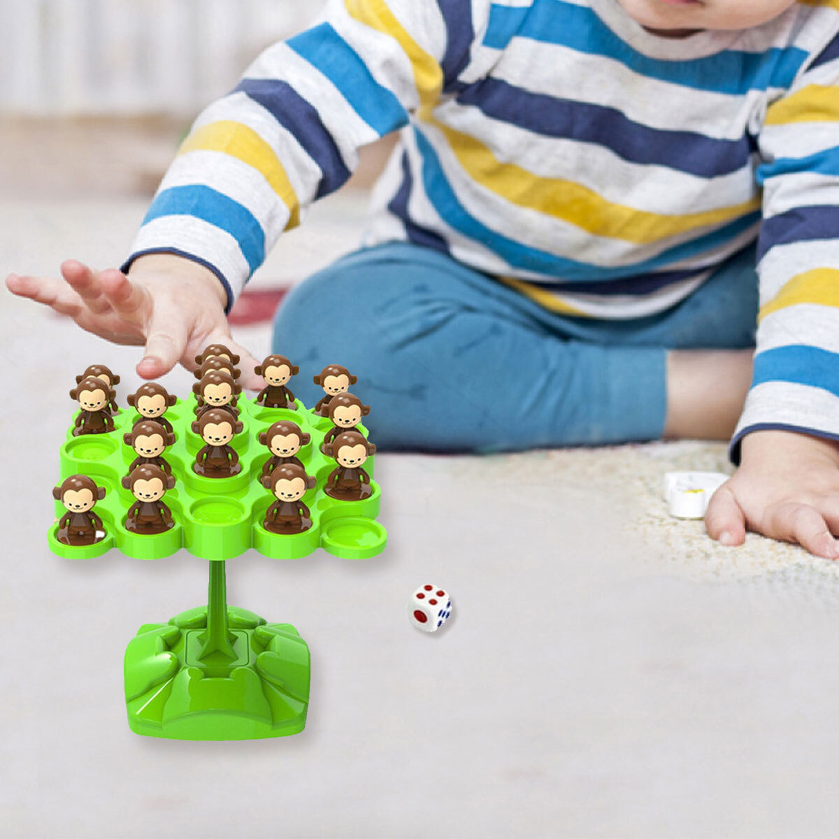 Balancing Monkey Toy Tree Monkey Board Game Montessori Interactive Math ...