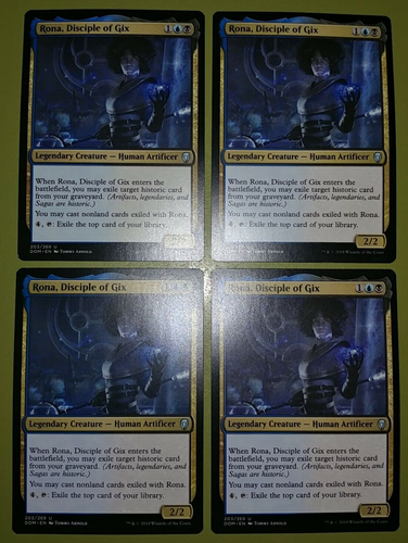 Rona, Disciple of Gix x4 Dominaria 4x Playset Magic the Gathering MTG ...