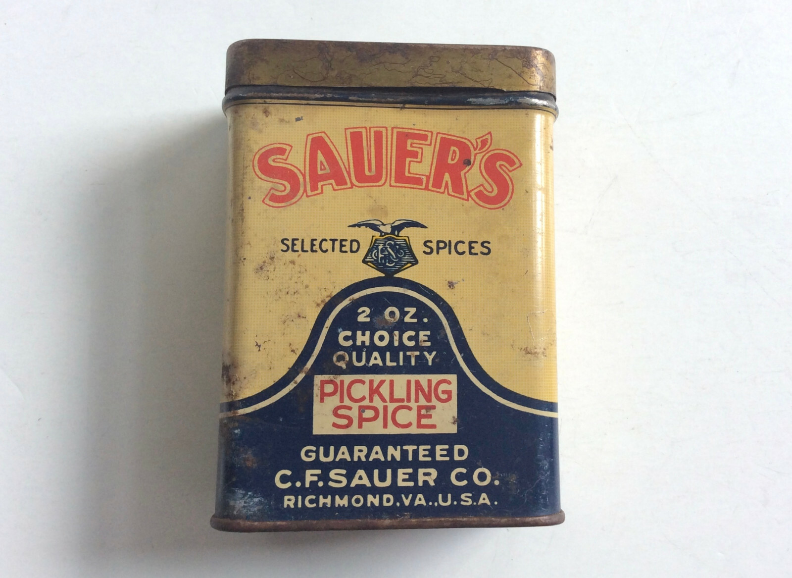 Vintage Sauer's Pickling Spice Tin C.F. Sauer 2 oz. Advertising Tin | eBay