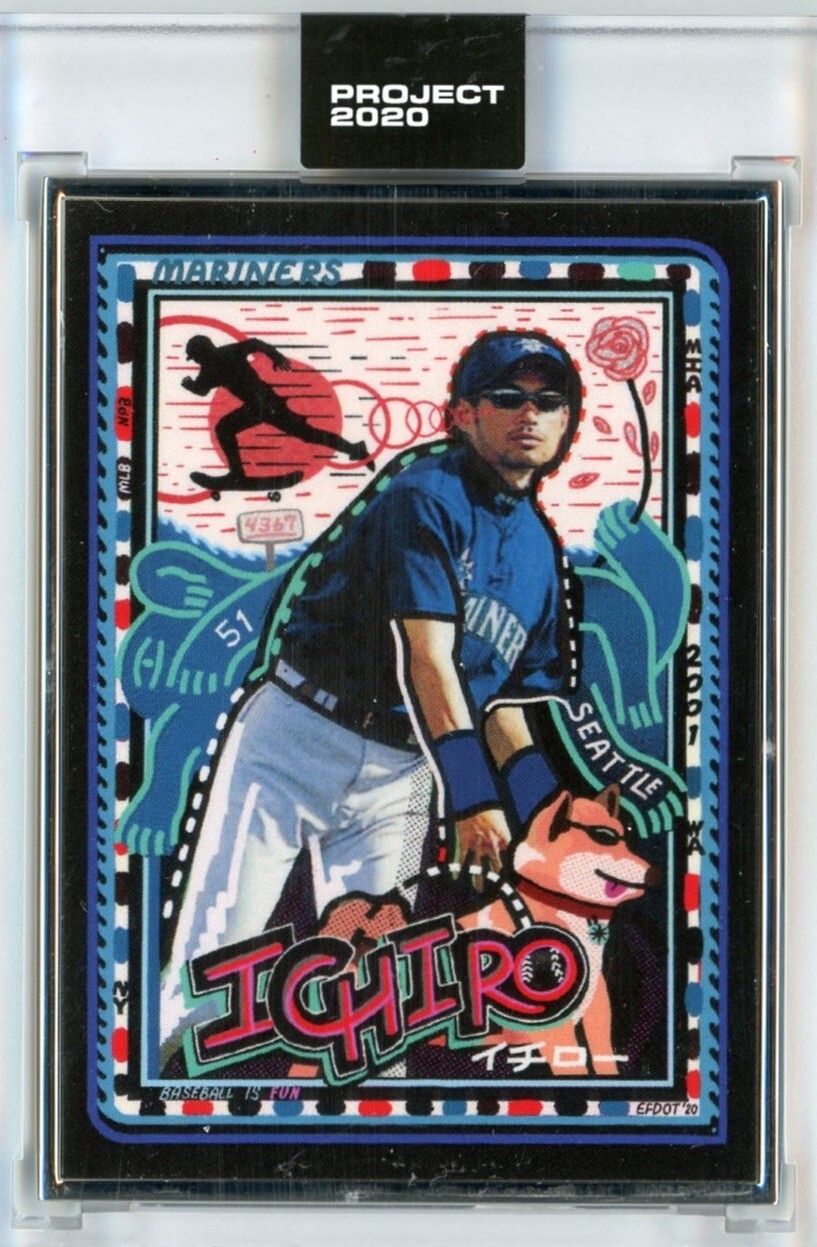 TOPPS PROJECT 2020 - ICHIRO - EFDOT AP 05/20 Silver Frame #215 | eBay