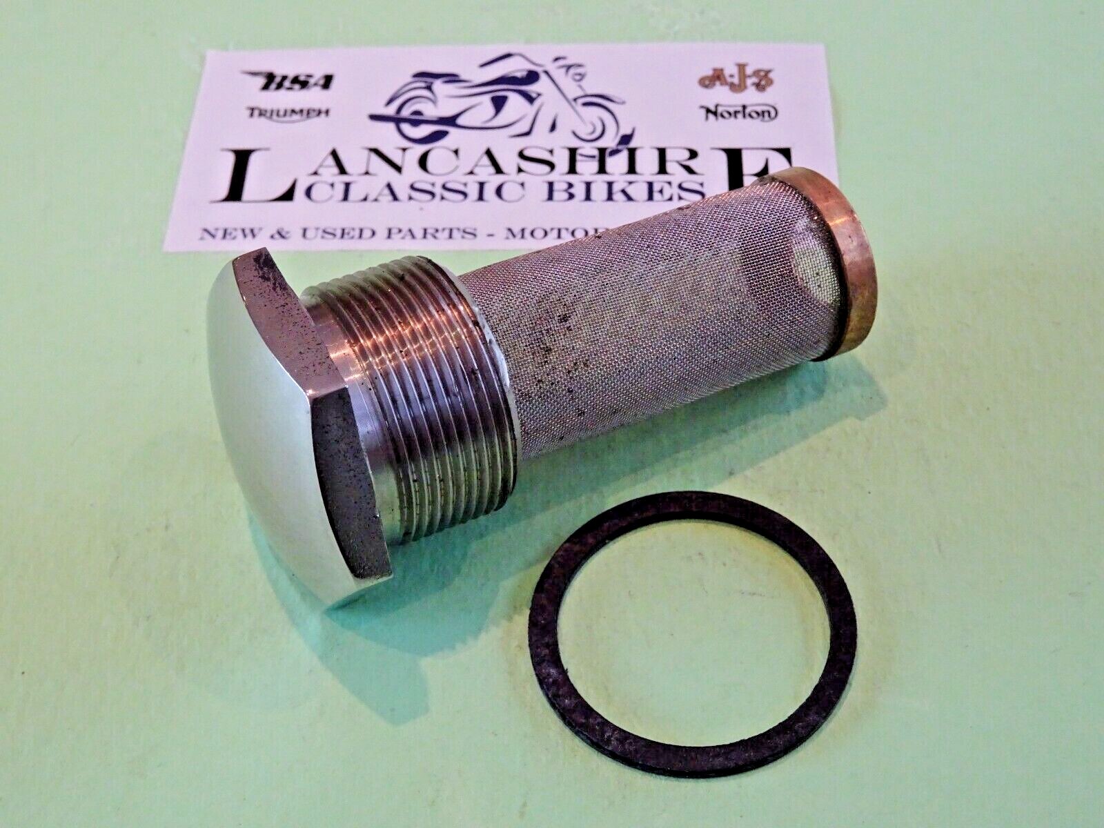 BSA A7 A10 B31 B33 GOLDSTAR SWINGING ARM MODELS OIL TANK FILTER 42-8334 ...