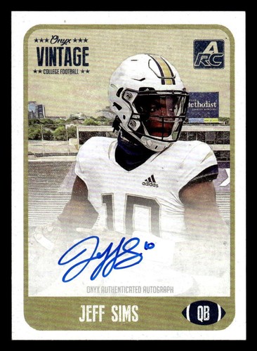 2021 ONYX VINTAGE JEFF SIMS CAJS SIGNATURES RC AUTOGRAPH /400 GEORGIA ...
