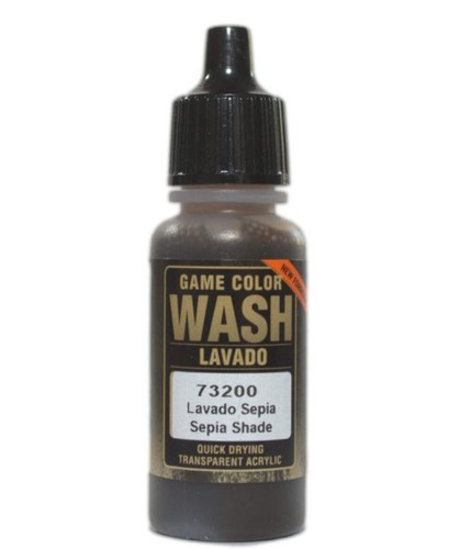 Vallejo 73.200 Game Color Wash Sepia 17ml Bottle | eBay