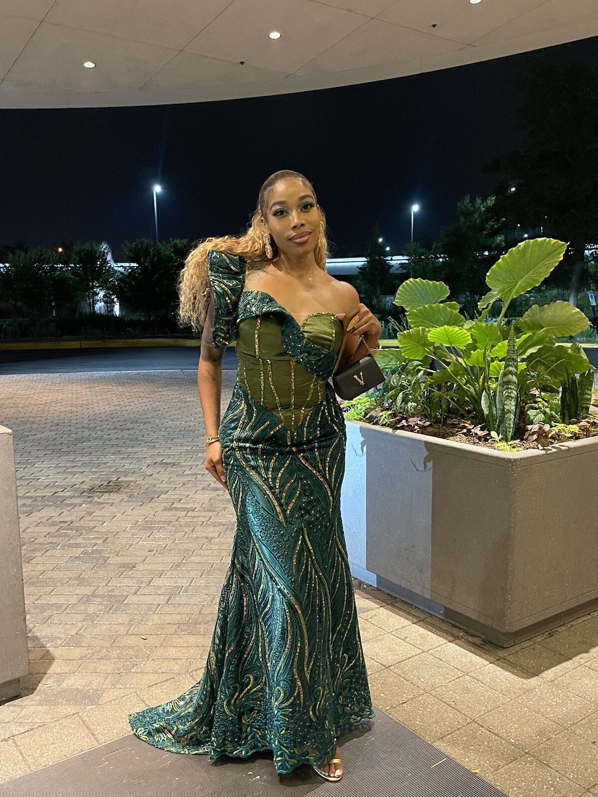 Green And Gold Custom Traditional African Dress - Gem