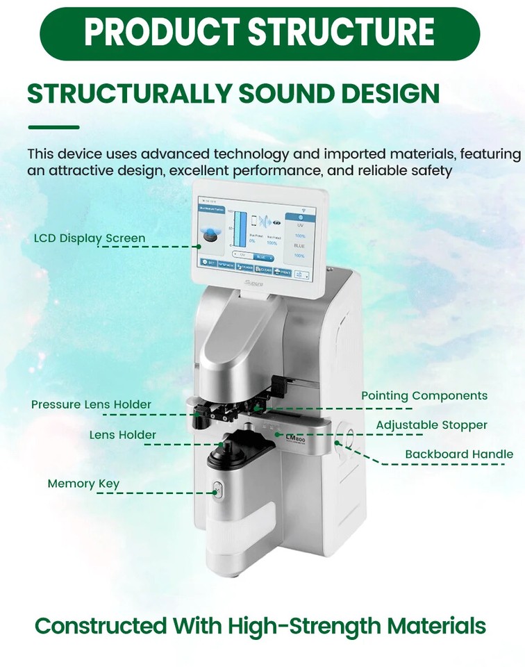Auto Lensometer Digital Lensmeter Optical Focimeter Ophthalmic ...