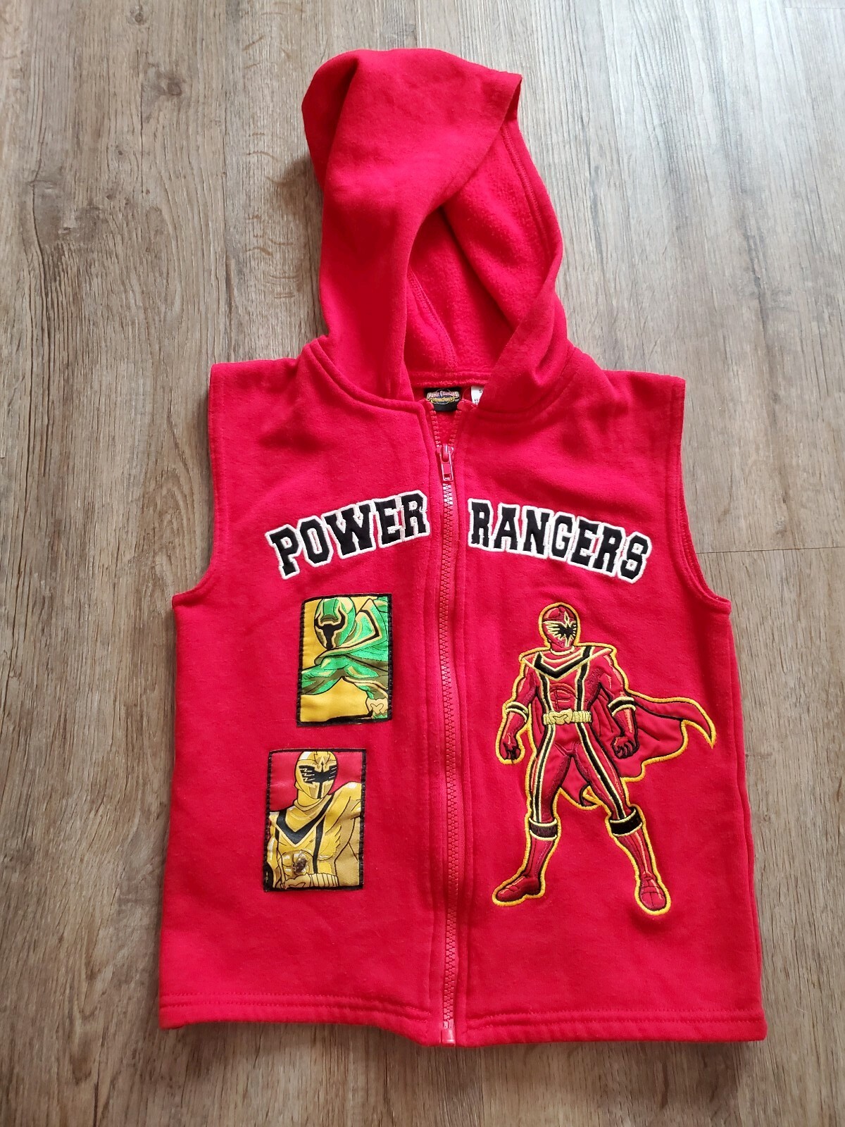 Power Ranger mystic force Jacket Hoodie sleeveless vest zippered size 5 ...