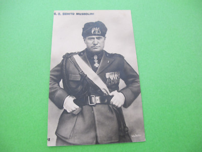 Italy S. E. Benito Mussolini Firenze WW2 Postcard | eBay