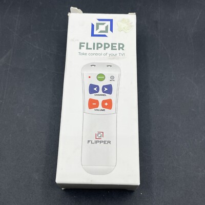 Flipper Universal TV Remote Big Buttons Senior Friendly Two Device ...