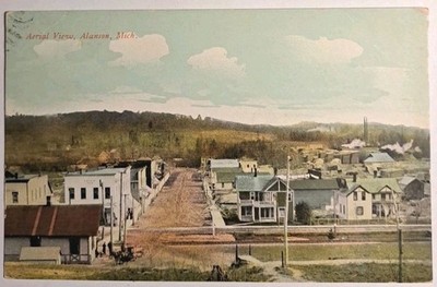 ALANSON Michigan, Aerial View 1910 Postcard | eBay