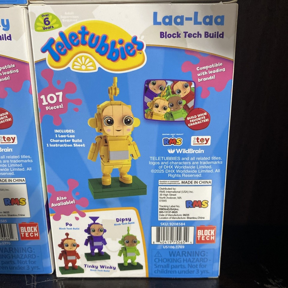 Teletubbies Block Tech Build Snap & Switch Brick Tinky Po Dipsy Laa-Laa ...