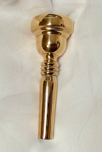DeNicola 19C Trumpet mouthpiece 25 throat GOLD PLATE .660 shallow | eBay
