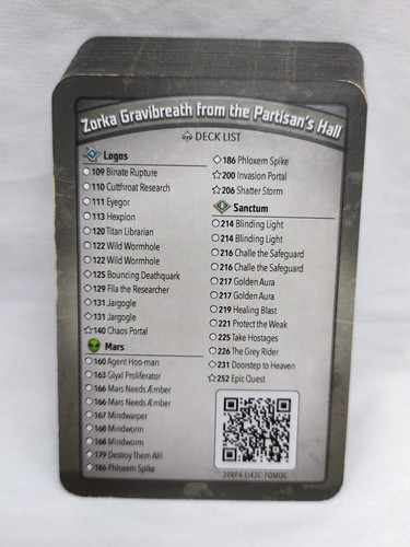 Keyforge Age Of Ascension Deck Sanctum Mars Logos | eBay