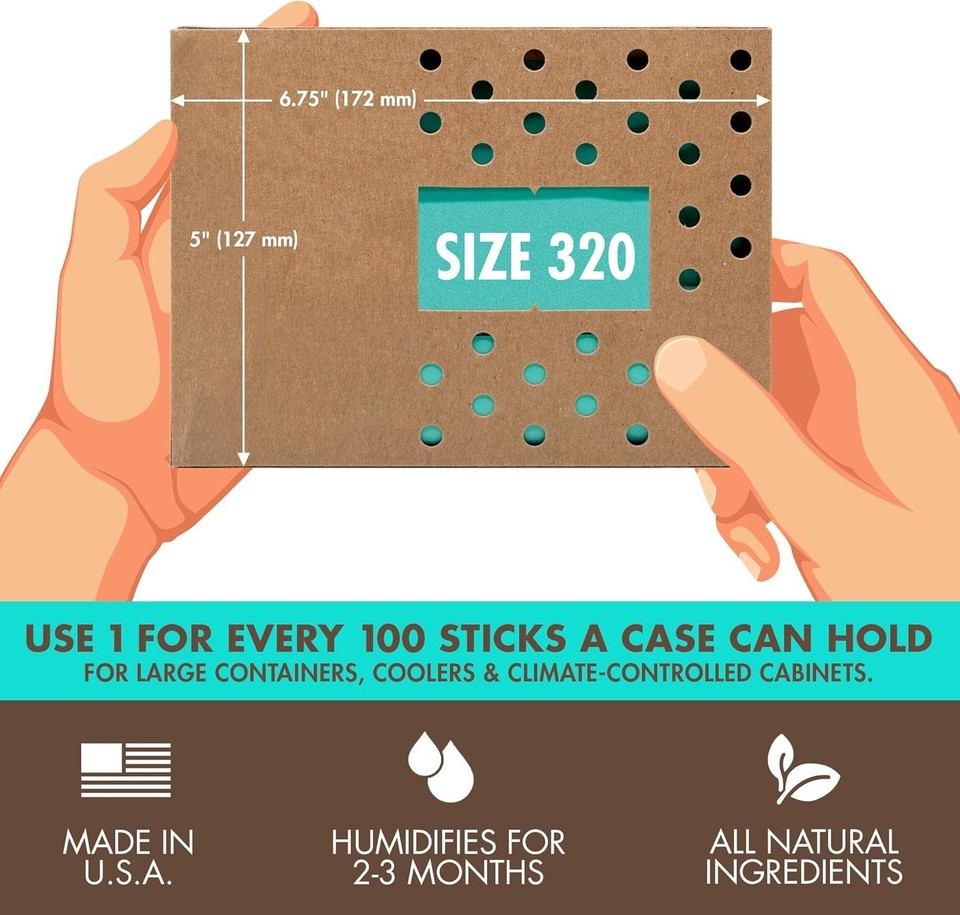 72% Two-Way Humidity Control Pack For Large Wood Humidifier Boxes ...