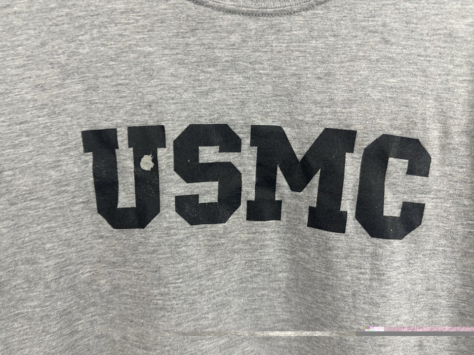 VTG 90s USMC Marine Military PT Physical Training Issued T-Shirt L USA ...