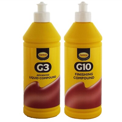 Farecla G3 Advanced Liquid Compound 500ml & G10 Rubbing Compound 500ml ...