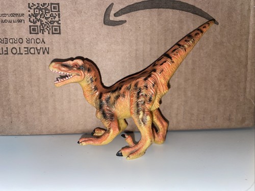 Toy Major Trading Co Plastic Dinosaur Figure Orange Velociraptor | eBay