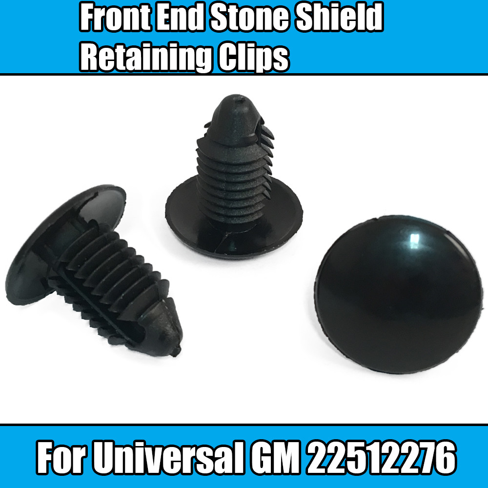 50x Fir Tree Clips For GM Universal Front Stone Shield Retaining Black ...