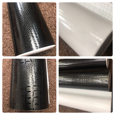 Crocodile Snake Skin Car Vinyl Wrap Film Black White Gold - Air Free ...