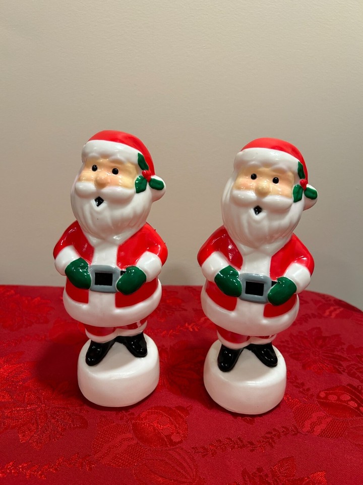 Vintage Santa Claus Lot of 2 Light Up Santa Christmas Decorations | eBay