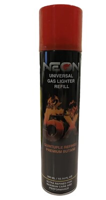 Neon Lighter 5X Gas Refill Butane Fluid Fuel Refined 300ml | eBay