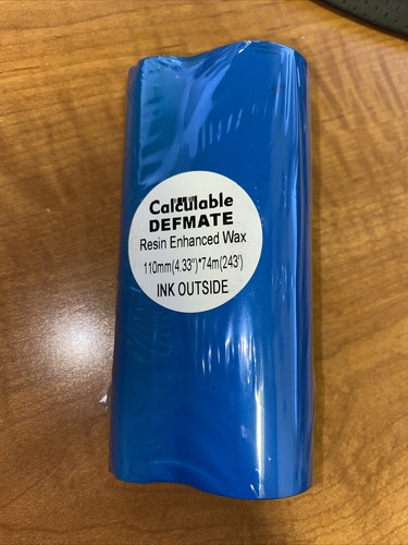 DEFMATE 12 Count 4.33"(110mm) x 243' (74m) Resin Enhanced Wax Ink ...