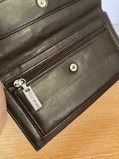 Wilson's Leather Pelle Studio Brown Leather Wallet | eBay