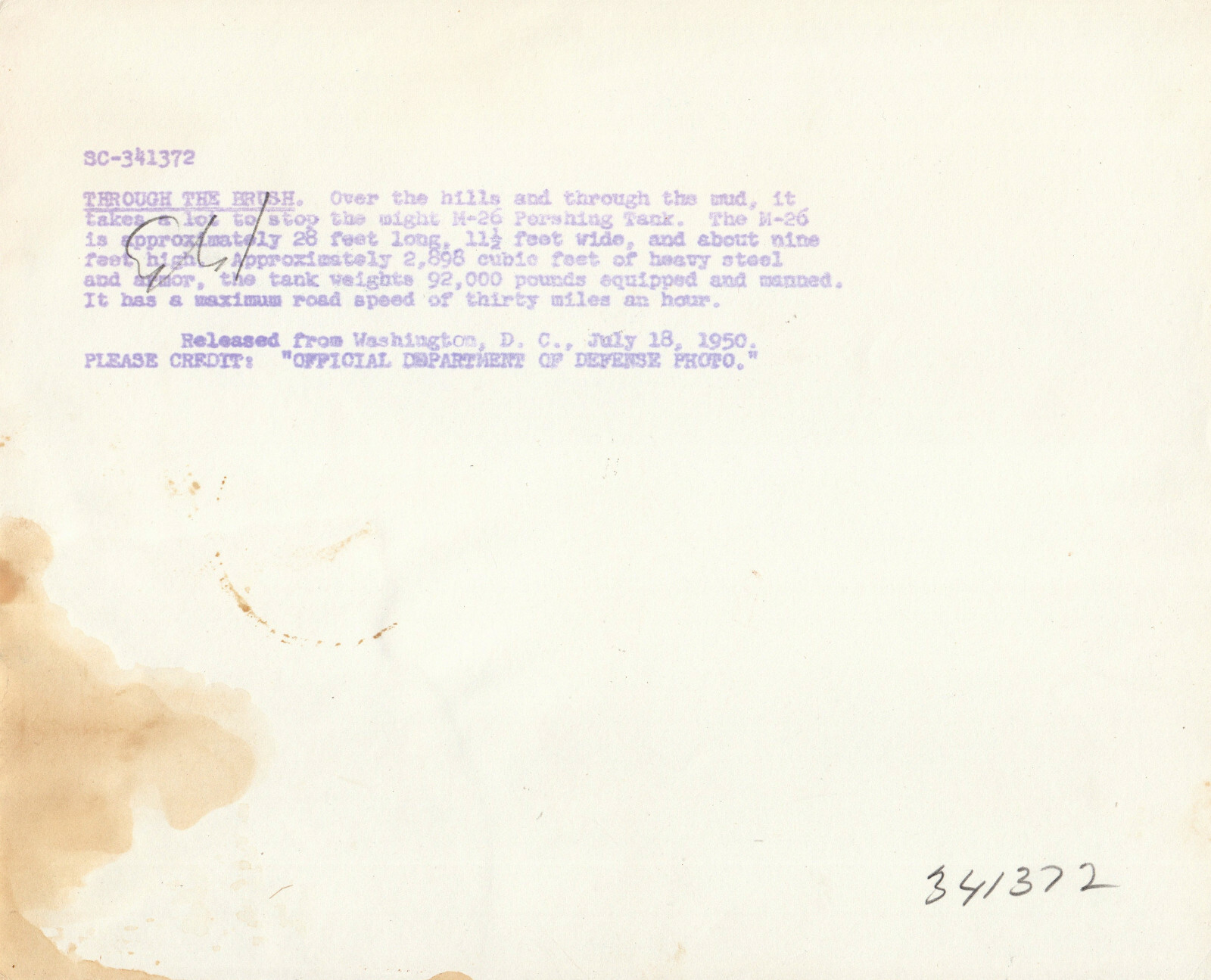 KOREAN WAR ERA ~ M-26 PERSHING TANK + RED RIVER ARSENAL ~ (2 PHOTOS ...