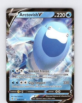 Pokemon TCG Arctovish V SWSH Evolving Skies 048/203 Ultra Holo Rare ...