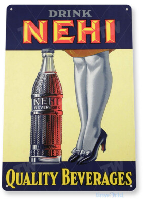 TIN SIGN NEHI Cola Beverages Metal Décor Shop Kitchen Soda Bar Cave ...
