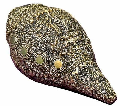 Brass Vishnu Virat Shankh Conch Shell Sculpture Figurine Statue Idol | eBay