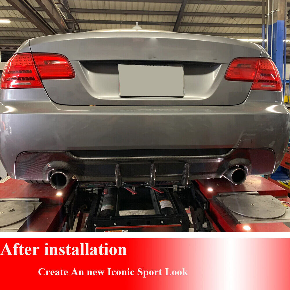 REAL CARBON Rear Bumper Diffuser Lip FOR BMW 3 Series E92/ E93 M-Sport ...