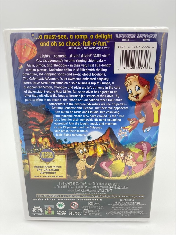 The Chipmunk Adventure (DVD, 2006) 97368899346| eBay