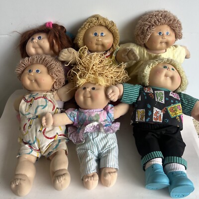 Lot of 6 Vintage 80s 90s CABBAGE PATCH KIDS Dolls & Clothes Growing ...