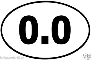 0.0 STICKER BUMPER STICKER WINDOW STICKER | eBay