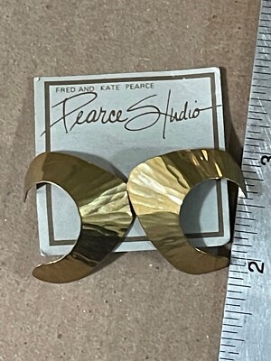 FRED AND KATE PEARCE STUDIO ARTISAN MODERNIST SCULPTURE EARRINGS | eBay