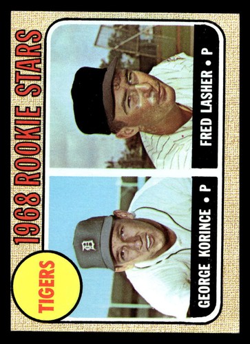 1968 Topps #447 George Korince/Fred Lasher Excellent RC Rookie Tigers ...