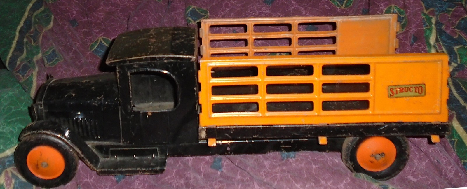 Antique 1920’s Structo Pressed Steel Stake Truck Very Good Condition. L ...