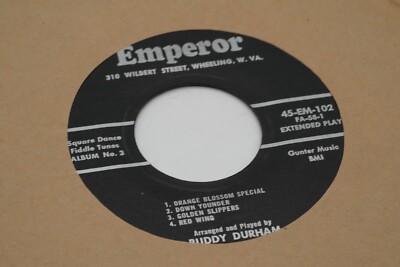 RARE! Buddy Durham, Square Dance Fiddle Tunes (1958, 45rpm, 7” Record ...