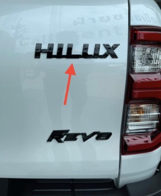 GENUINE BLACK HILUX LOGO 3D (REAR) NEW STYLE TOYOTA HILUX FORTUNER 2016 ...