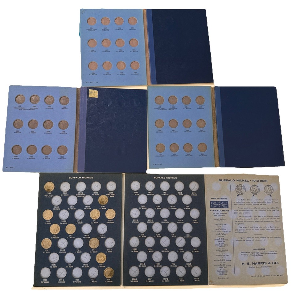 Lot Of 4 EMPTY Whitman Coin Collecting Folders W/COINS Fast Shipping ...