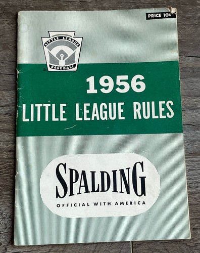Vintage 1956 Little League Baseball Rules Booklet Spalding Official 10 ...