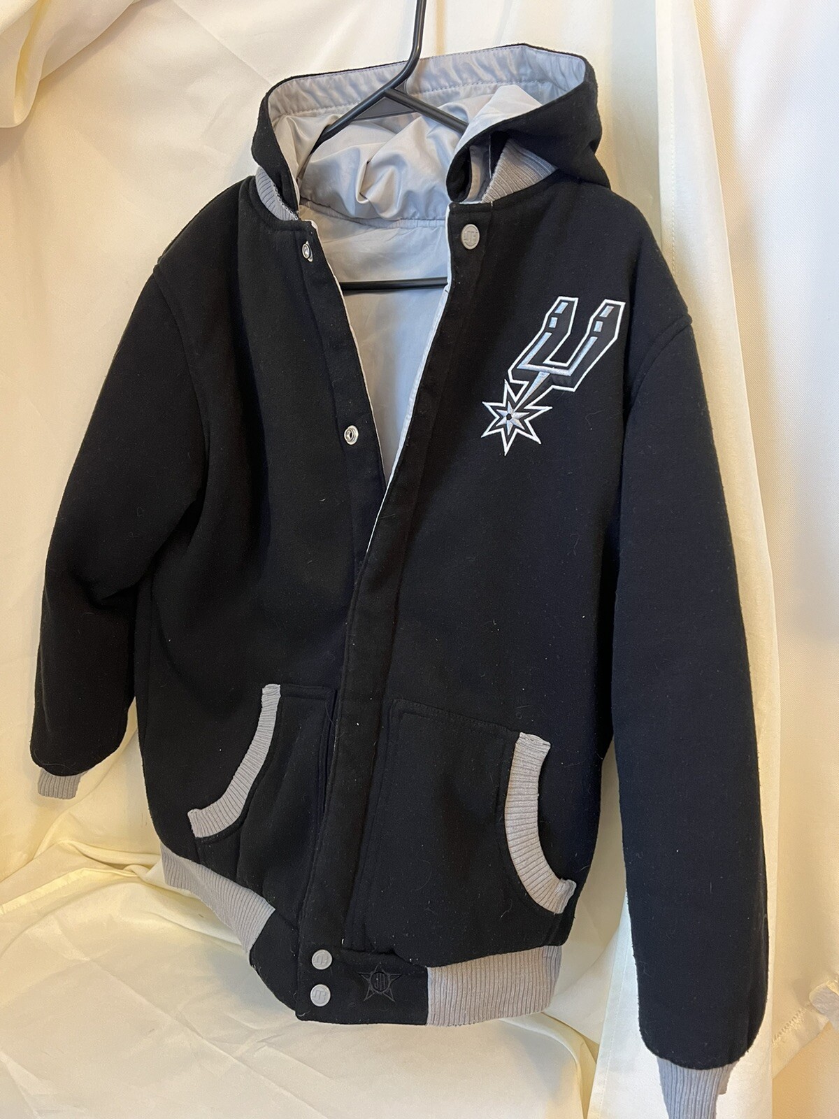 SAN ANTONIO SPURS Jacket NBA Official Merchandise Reversible Size L | eBay
