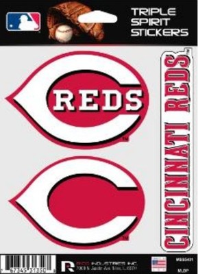 Cincinnati Reds Die Cut Decals 3 Pack Car Window, Laptop, Tumbler MLB ...