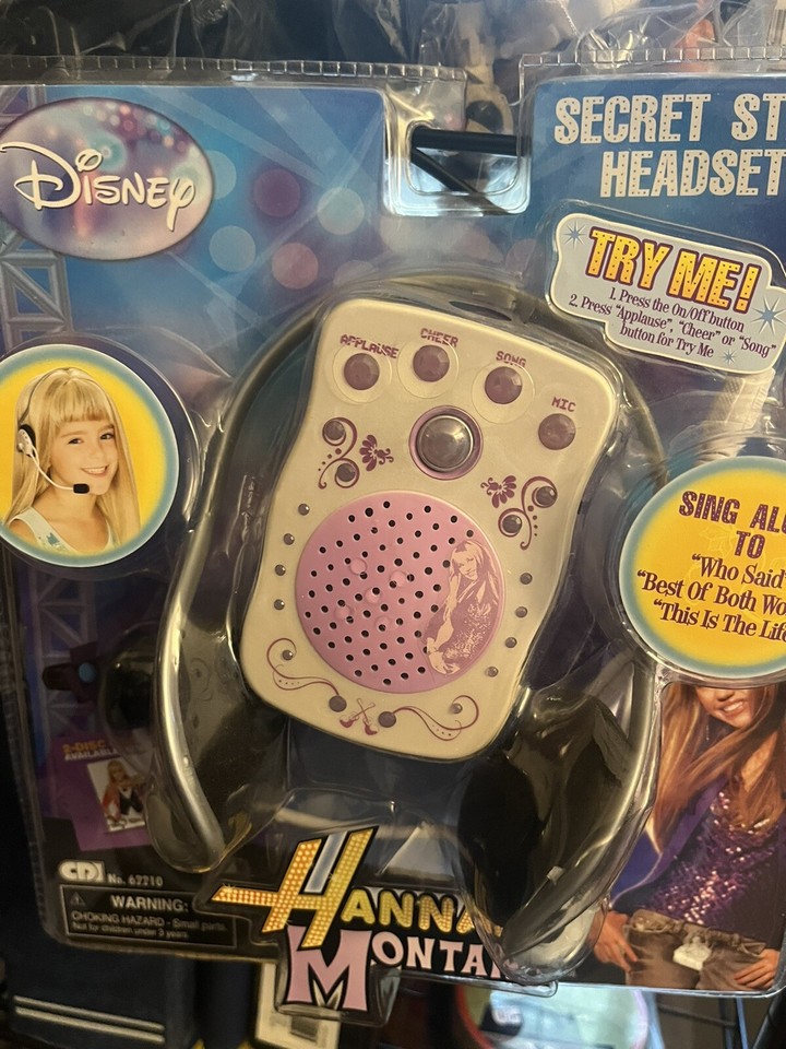 Disney Hannah Montana Secret Star Headset - NEW, Unopended Sing Along ...