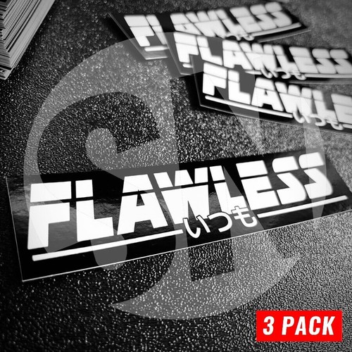 Flawless Sticker - 3 PACK - Vinyl Car Decals Window Decal Japan JDM ...