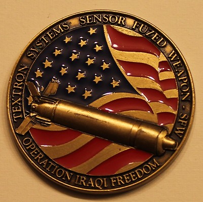 Textron Systems Sensor Fuzed Weapon - SFW OIF Air Force Challenge Coin ...