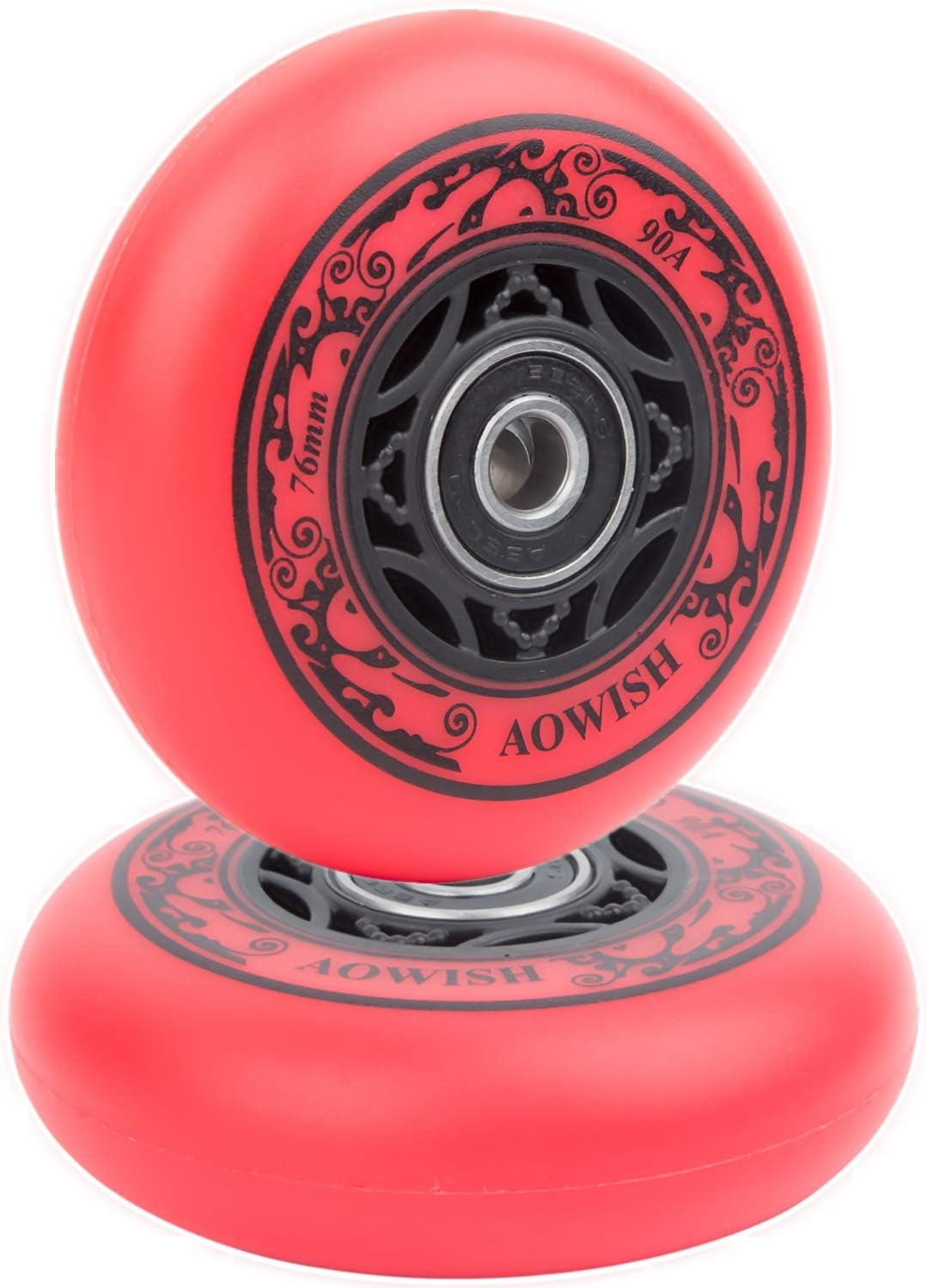 AOWISH Ripstik Wheels 76mm 90a w/Bearings ABEC-9 (2-Pack) - Red | eBay