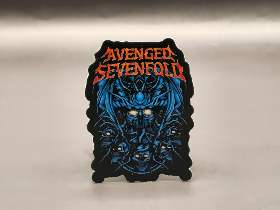 Heavy Metal Stickers Deathbat Skull Vinyl Decals Art Rock Band Avenged ...