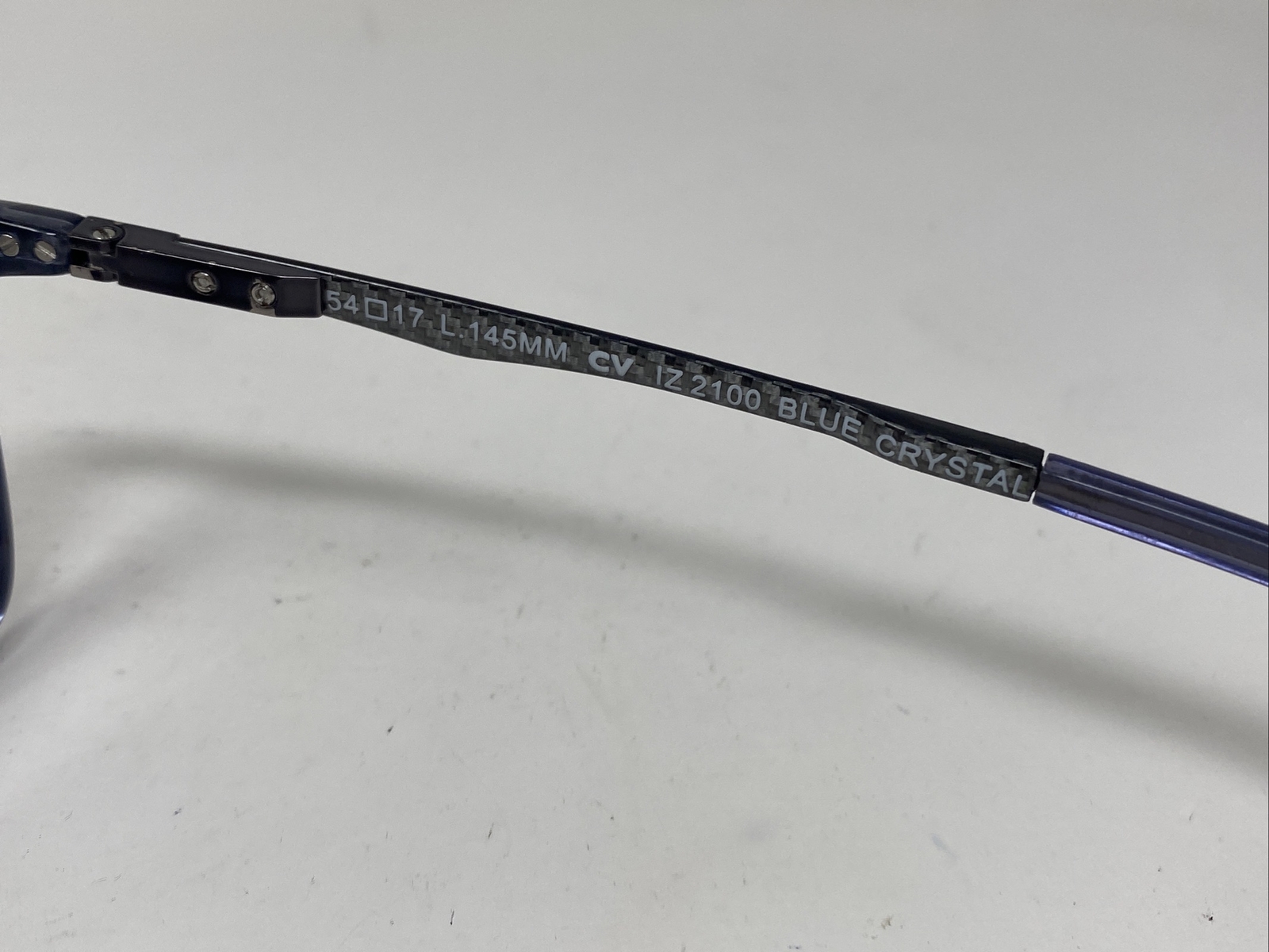 IZOD EYEWEAR IZ 2100 BLUE CRYSTAL CARBON FIBER 54/17/145 EYEGLASSES ...